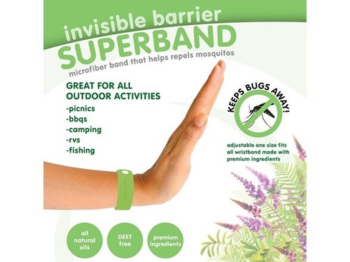 SUPERBAND Invisible Barrier Green Bands All Natural Bug Repellant 10 Bands! 652435310027| eBay