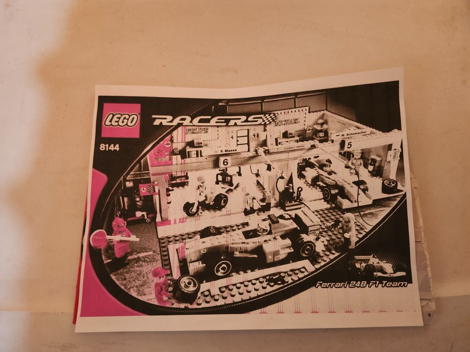LEGO FERRARI F1 TEAM #8144 Custom Build w/ Film Crew, Manual & Decals ...