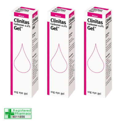 3x Clinitas Gel 0.2% 10g Carbomer | Moisturising Relief For Dry Eyes | eBay