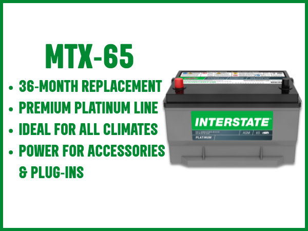 Interstate Batteries 12V 68Ah Group Size 65 SLI AGM Automotive Battery ...