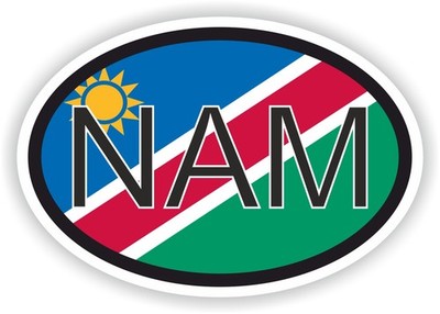 Namibia Country Code Oval Flag Sticker / Waterproof Decals Graphics | eBay