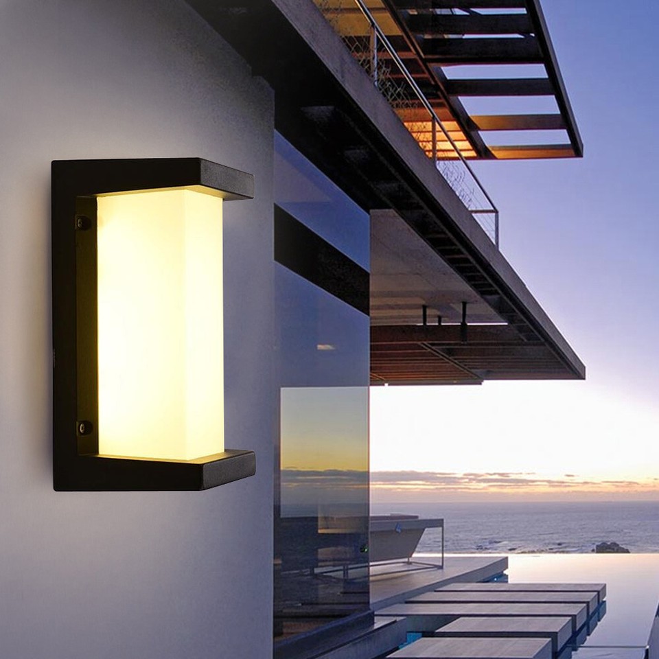Modern Porch LED Sconce Light Waterproof Outdoor Exterior Wall Lamp ...