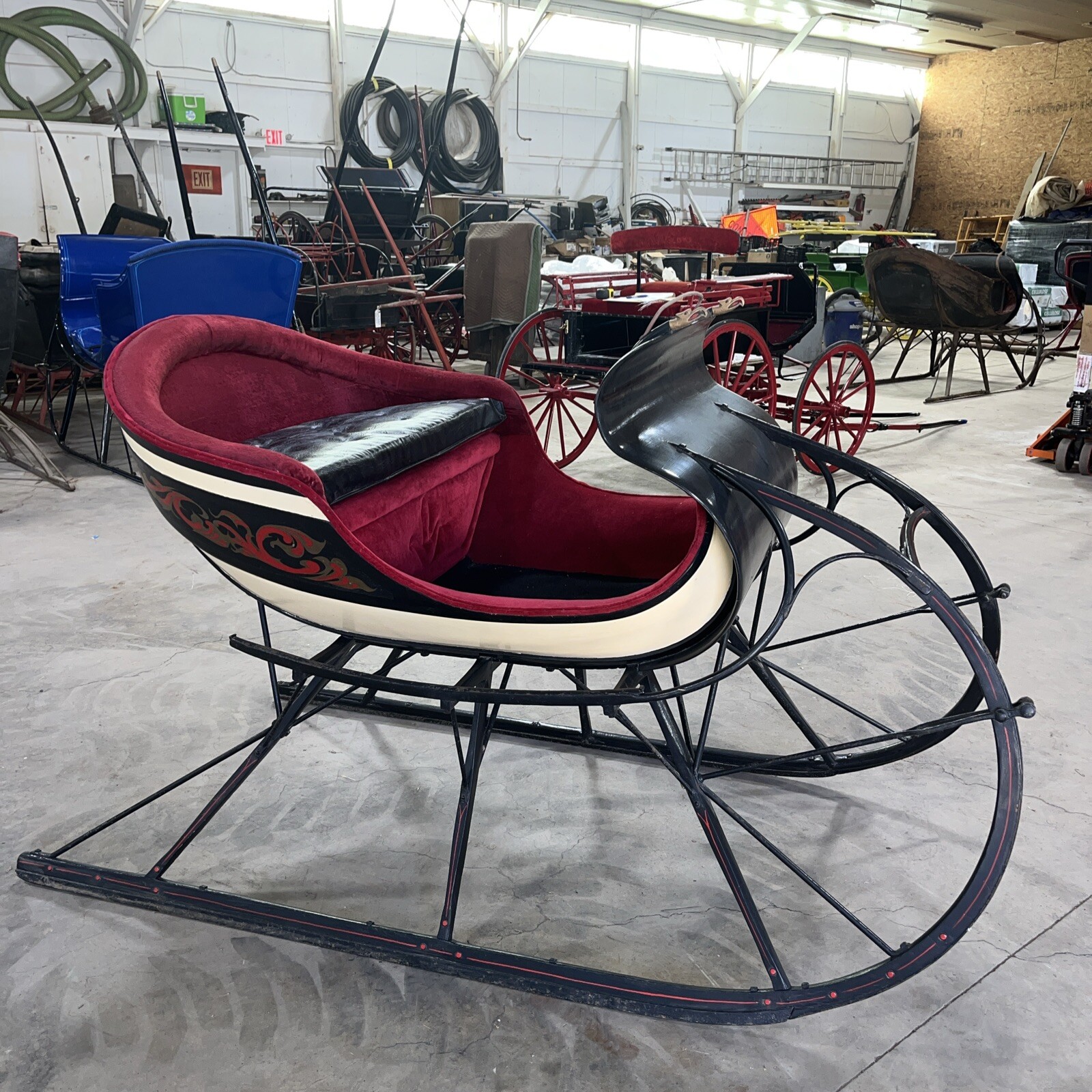 Antique Currier & Ives Albany Cutter Sleigh With Shafts | eBay