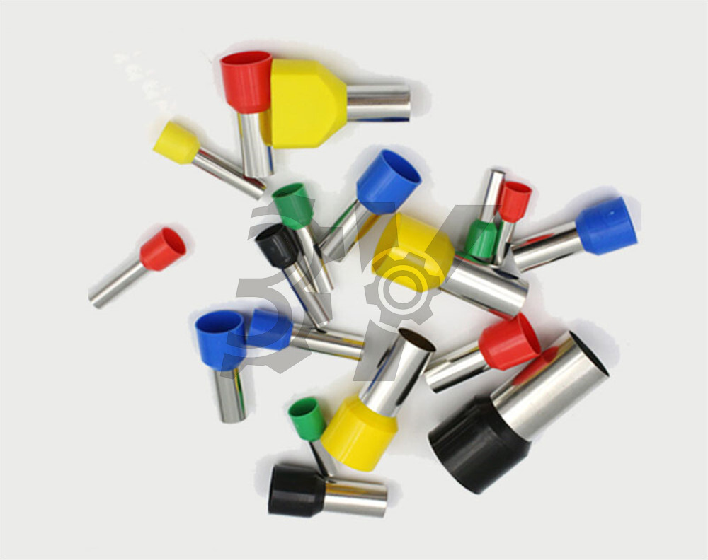 20AWG Insulated Wire Ferrules Blue Dual-wire cord terminal conncector ...