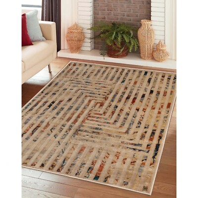 Naem Modern Geometric Lines Abstract Boho Door Mat Indoor Area Rug Or ...