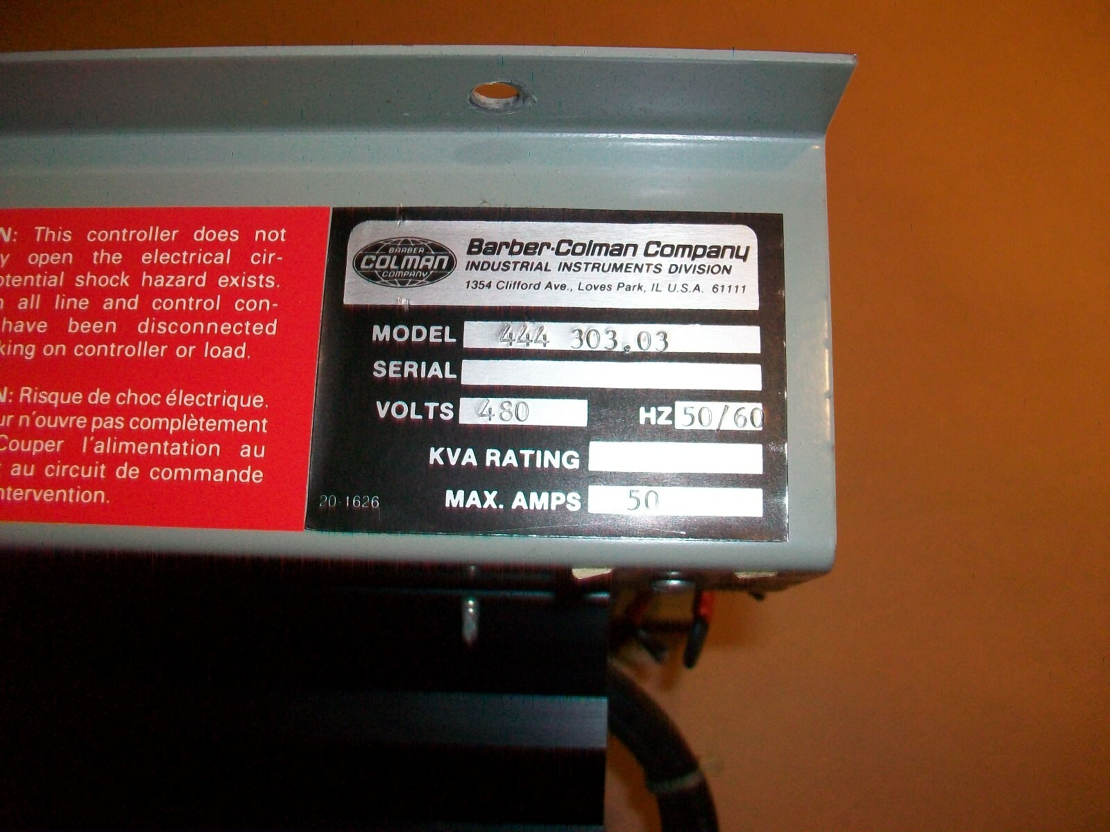 Barber Coleman SCR Power Controller 444 303.03 480VAC 50AMP | eBay