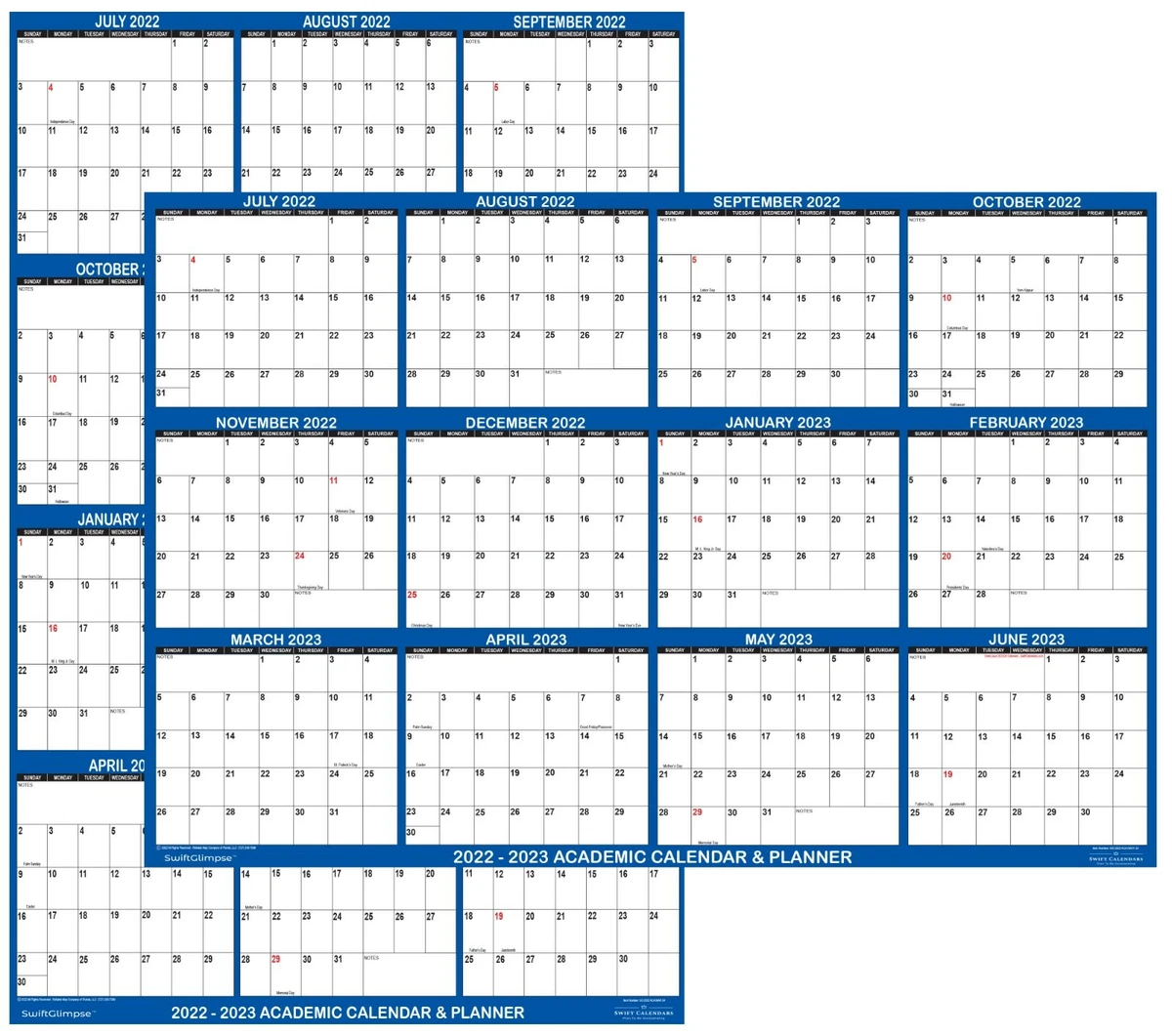 Academic Calendar Templates For 2023-2024
