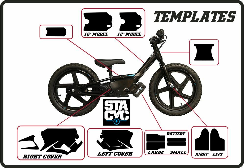 STACYC BIKE 2018 / 2019 Graphics vector template 1:1 customizable | eBay