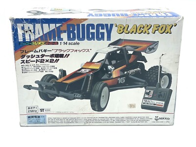 VINTAGE Black Fox Frame Buggy Nikko 1/14 Rc Car red Japan box # OG ...