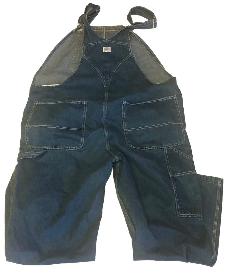 Liberty Overalls 44x32 Men’s Big Denim Bib Overalls 44x29.5 Actual | eBay