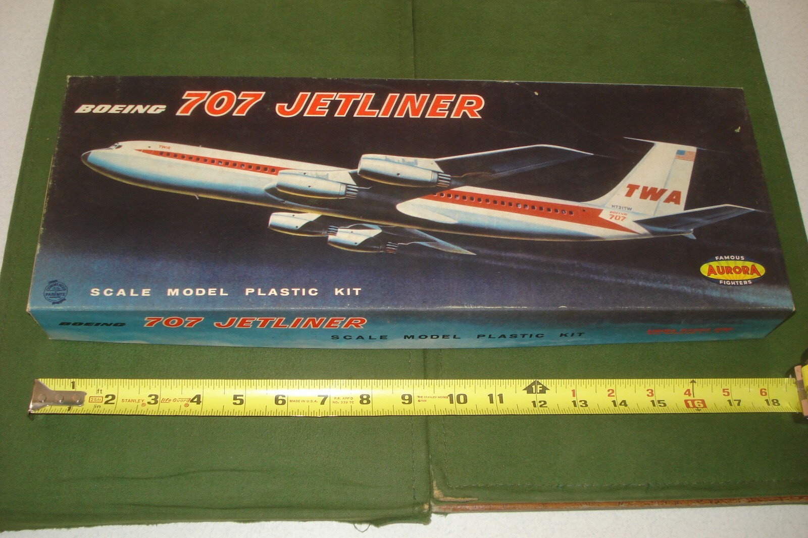 Vintage 1958 Aurora Boeing 707 Jetliner TWA Model Kit No. 382 | eBay