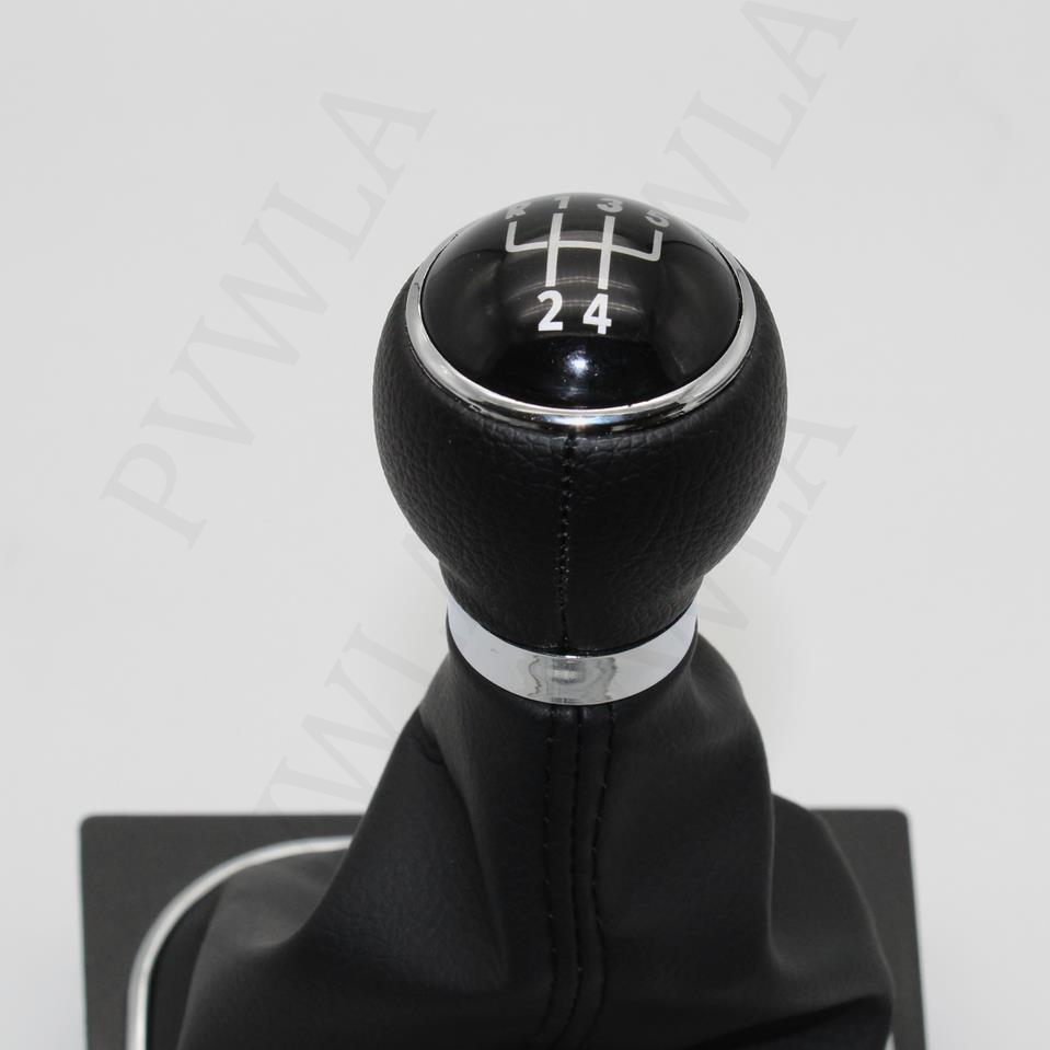 5 Speed Manual Gear Stick Shift Knob With Boot For VW Jetta Golf Black ...