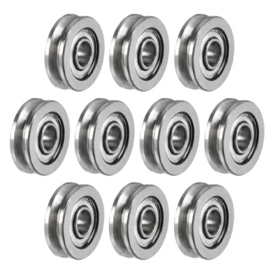 10pcs 603 U Groove Ball Track Guide Bearing Double Metal Shielded ...