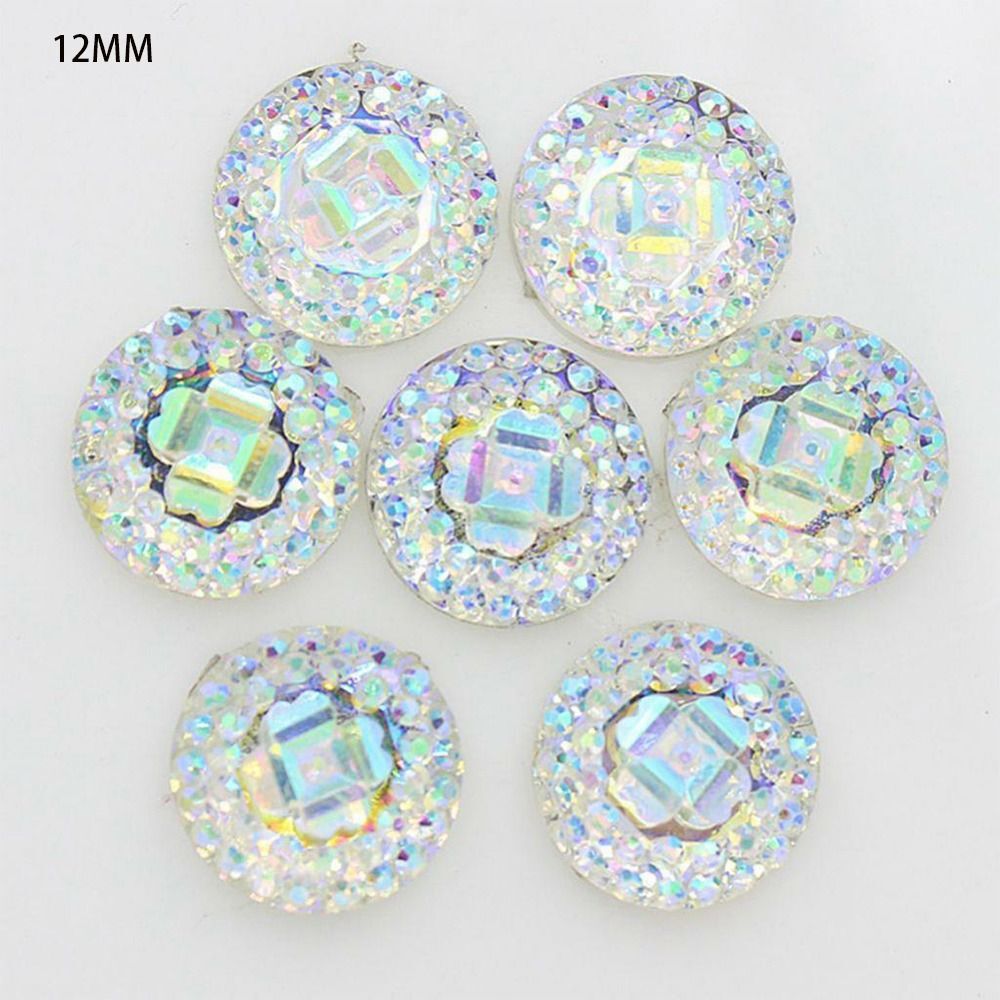50pcs Resin Round Crystal Stones Strass 2colors Round Resin Gems | eBay