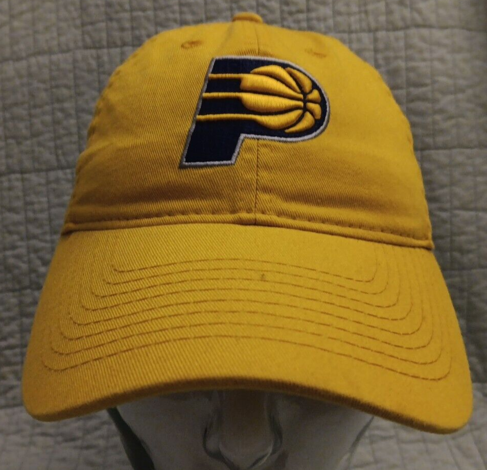 2014 Unisex Adj Strapback Adidas Yellow Indiana Pacers NBA Logo Hat Cap ...
