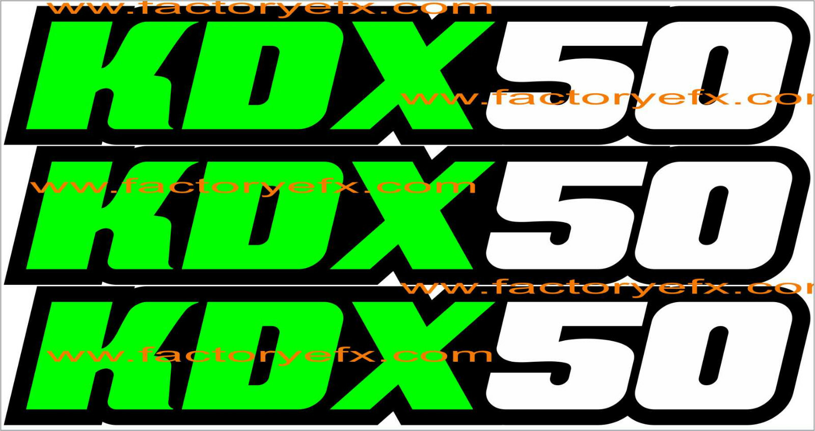 KDX50 Swingarm Airbox Number Plate Decals Stickers kdx 50 dirtbike ...