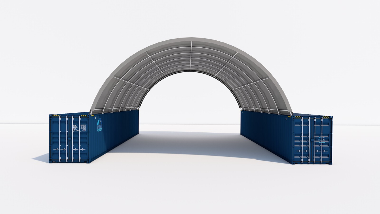 40W-60L-15H (ft) Shipping Container Roof Quonset Hut Shed Hoop Building ...