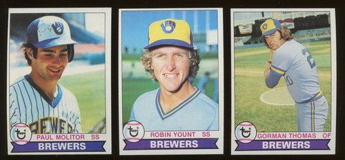 1979 Topps Milwaukee Brewers team set 26 cards Molitor, Yount, Cooper ...