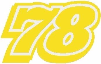 Race car numbers vinyl graphic decal single basic color | eBay