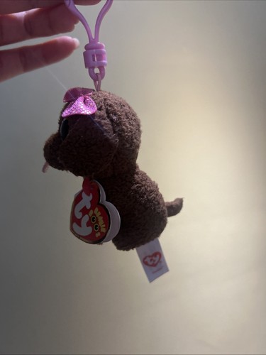 TY Beanie Boos 3" MADDIE Poodle Dog Key chain Clip Stuffed Animal Plush ...