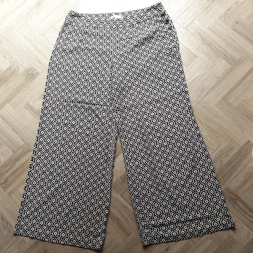 Lovely on trend ROCHA JOHN ROCHA BLACK & WHITE WIDE LEG TROUSERS SIZE ...