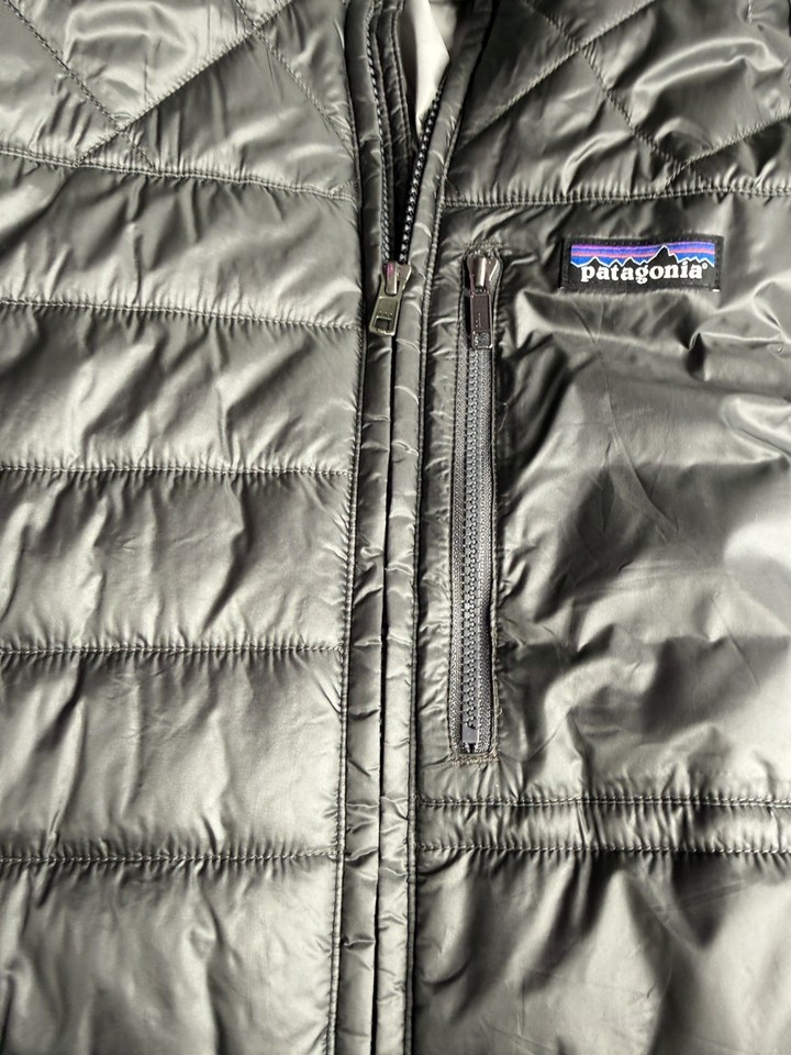 Patagonia Amazing Woman's Silver & Grey Down Coat, Size X-Large!! | eBay