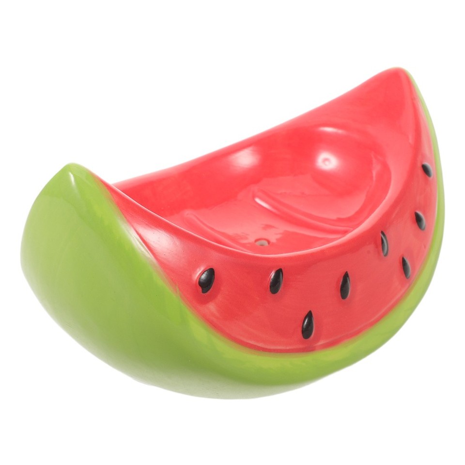 Ceramic Soap Dish - Decorative Watermelon Shape Self Draining Soap ...