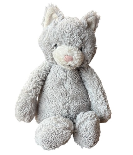 Jellycat London Bashful Gray Kitty 12” Plush Kitten Cat Stuffed Animal ...