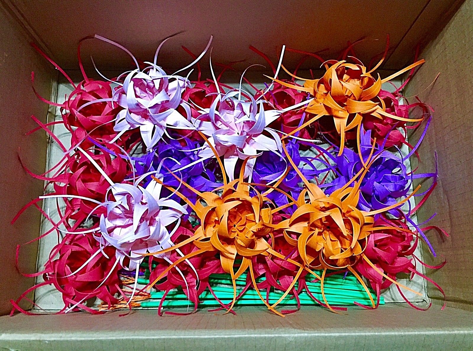 Origami spider Lily Paper Flower Centerpiece wedding anniversary decor ...