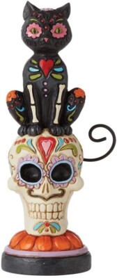 Jim Shore Halloween Day of Dead Black Cat Sugar Skull Figurine 6010670 ...