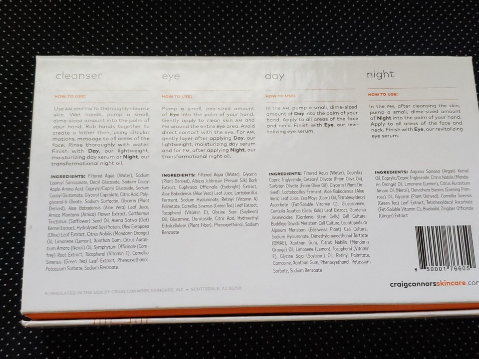 Craig Connors Skincare Travel Kit 4 Piece Set for Unisex NEW IN BOX | eBay