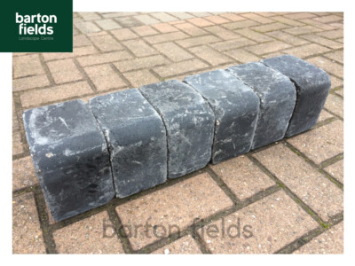 Tumbled Low Kerbs for Driveways, 140mm High Kerb Edgings, Charcoal ...