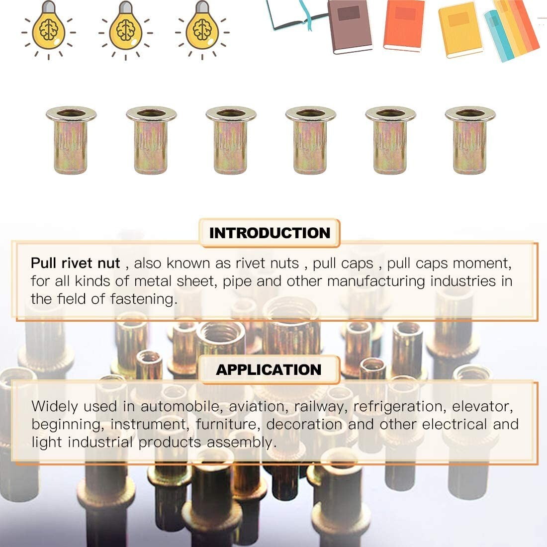 320PCs SAE Rivet Nut Kit For Rivnut Gun Nut Setter Thread Setting ...