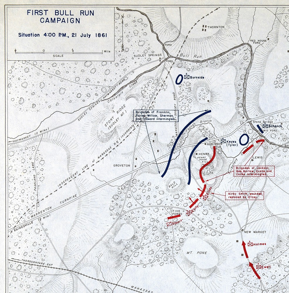 First Bull Run Battle Map 21 Maps Of The First Battle Of Bull Run