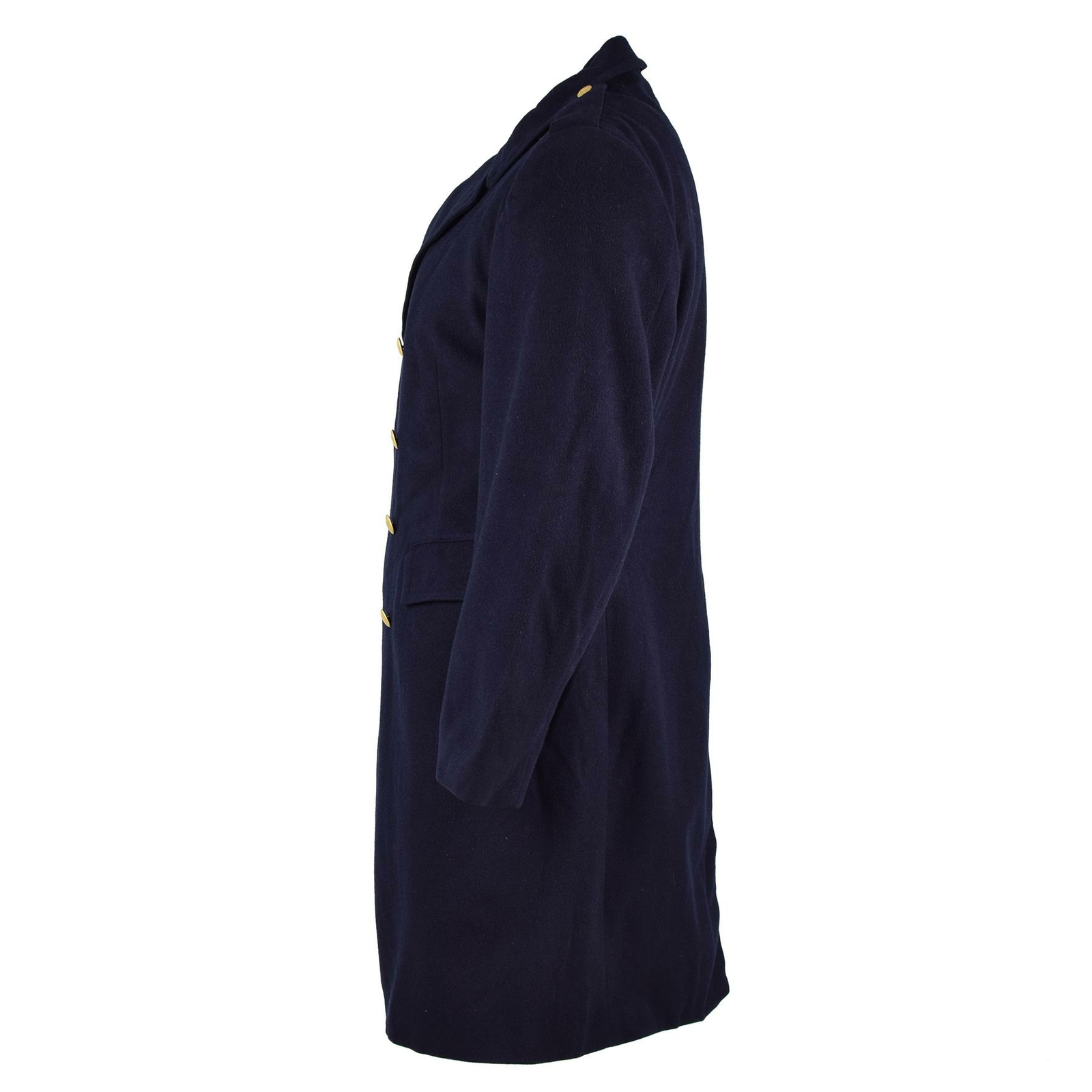 Genuine Swedish Army Coat long wool overcoat navy greatcoat blue ...