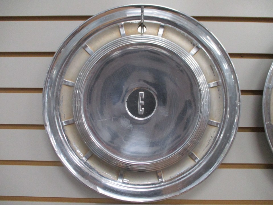 1959 1960 EDSEL CORSAIR RANGER VILLAGE Wheel Covers Hubcaps OEM SET 59 ...