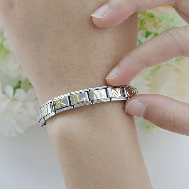 ITALIAN CHARM LINK BASE HEART 18 CHARM STARTER BRACELET fits all ...