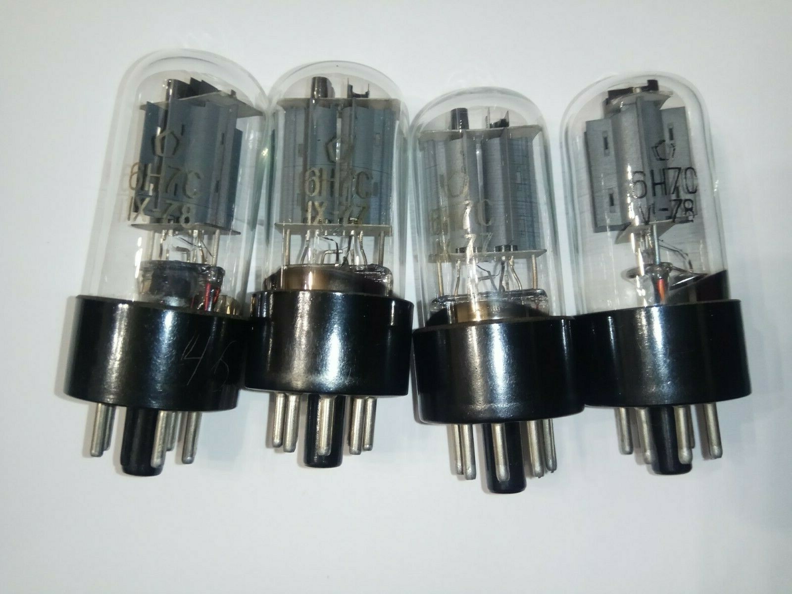 6N7S MATCHED QUAD/ 6H7C / 6N7GT TUBE DATA CODES 1970-1979 LOT OF 4 pcs ...