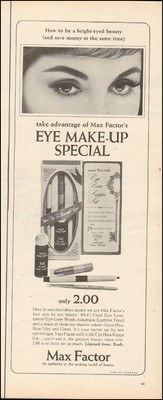 1964 Vintage ad for Max Factor`Cosmetic Photo Make-up (020917) | eBay