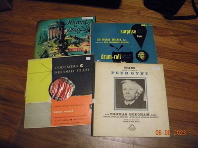 4 SIR THOMAS BEECHAM VINYL LOT, HAROLD IN ITALY, SURPRIISE, PEER GYNT ...