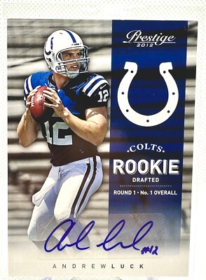 2012 Prestige Rookie Autographs #229A Andrew Luck Rookie Auto 64/299 | eBay