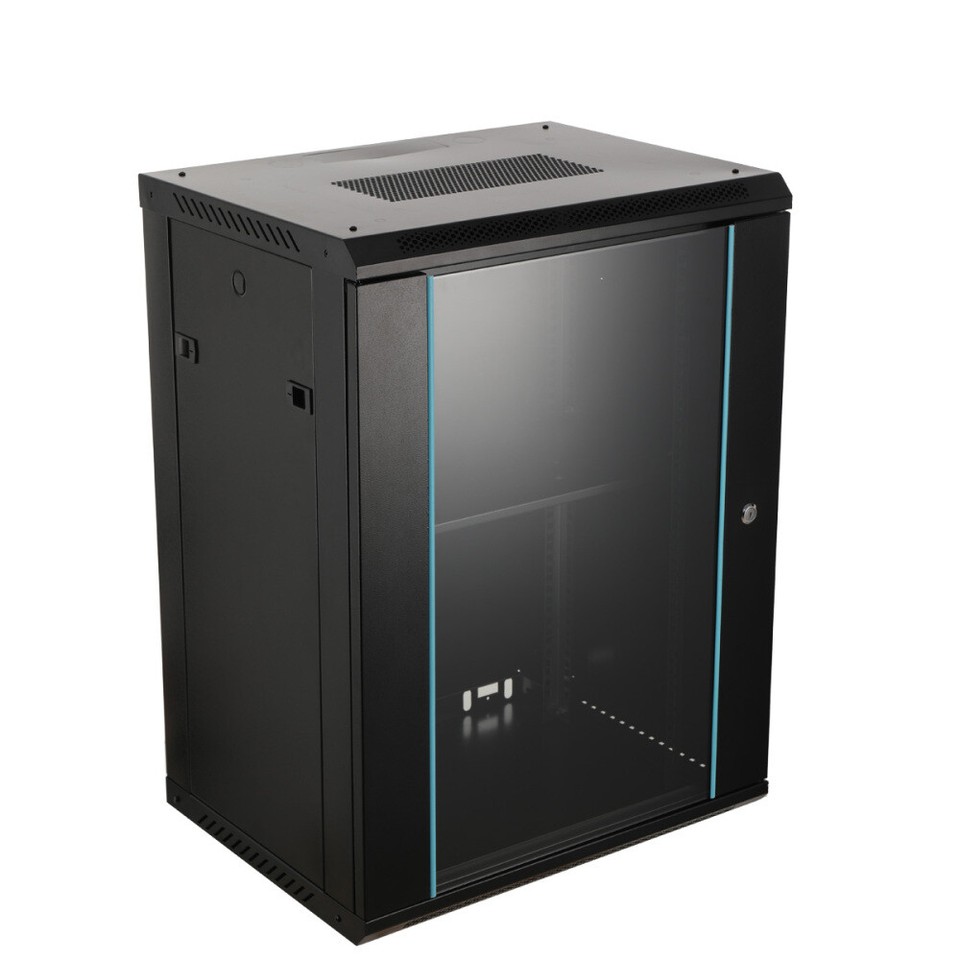 15U Wall Mount Server Rack Locking Network Cabinet Data IT Enclosure ...