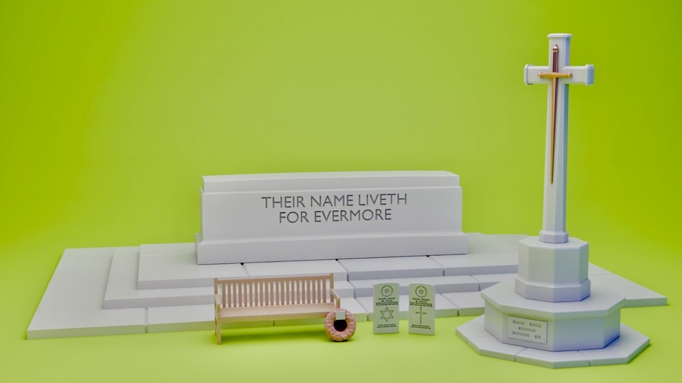 War Cemetery Monument Set OO GAUGE 1:76 Model Railway Scenery ...