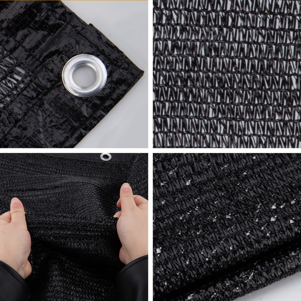 Black Sun Mesh 60% Sunblock Shade Cloth Mesh Net Taped Edge with ...