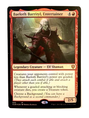 MTG Baeloth Barrityl, Entertainer *FOIL* Battle for Baldur's Gate 655 ...