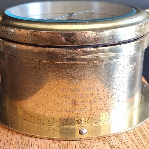 Vintage BARIGO ADMIRAL Ship Clock Quartz Made in Germany Brass Beveled ...