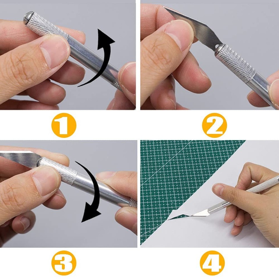 Exacto Knife Precision Carving Craft Hobby Knife Kit with 40 PCS Exacto ...