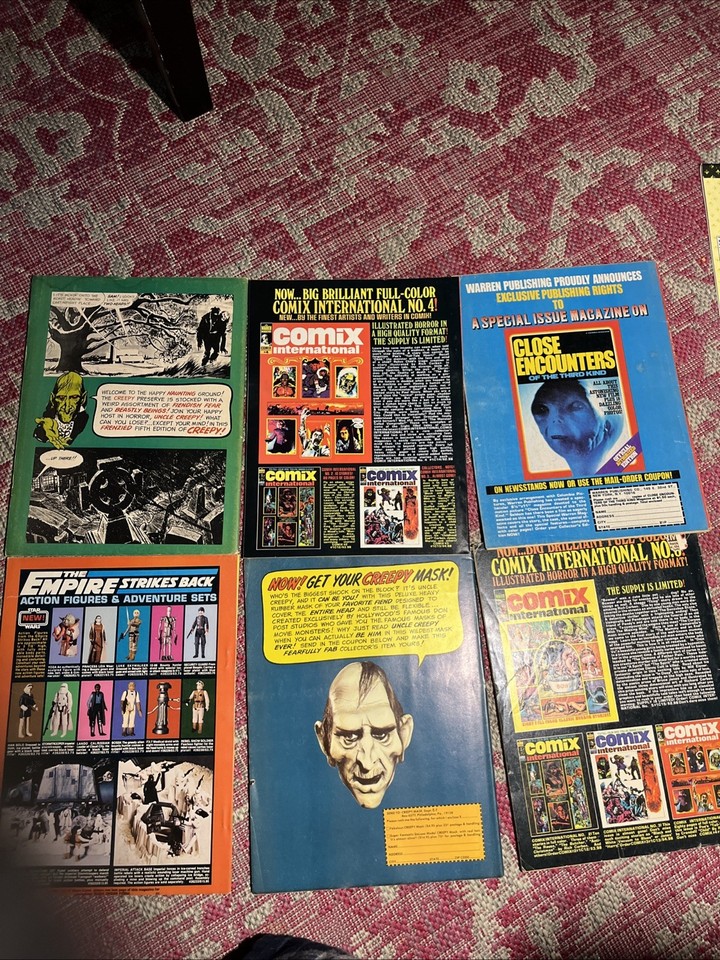 CREEPY Magazine Lot of 6 1969s 70s 80s Warren Horror Sci Fi Comics | eBay