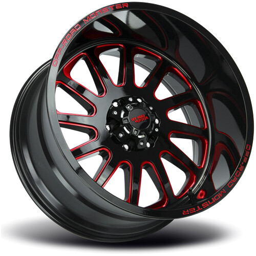 17x9 Black Red Wheel off Road Monster M17 6x5.5 0 for sale online | eBay