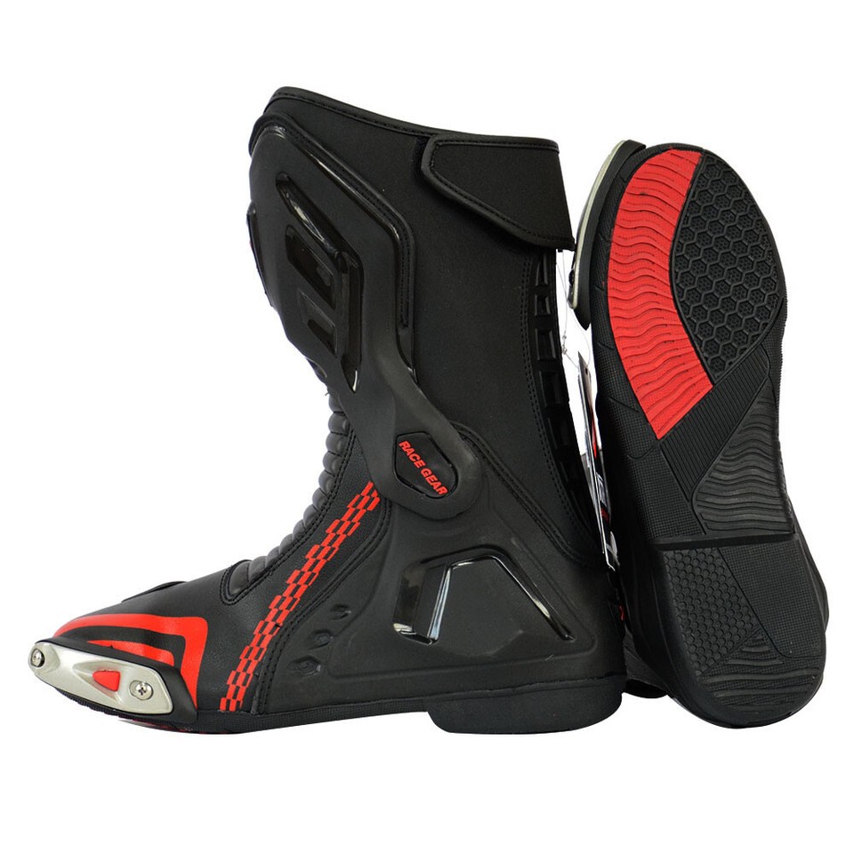 XTRON Full Leather Motorcycle Adventure Long Motorbike Toe Protect ...